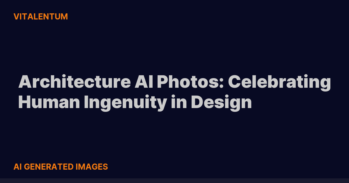 Architecture AI Photos: Celebrating Human Ingenuity in Design ...