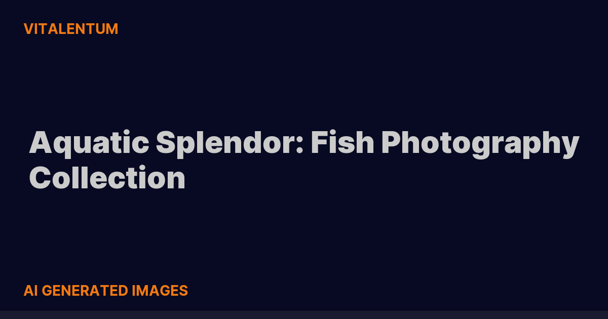 Aquatic Splendor: Fish Photography Collection — Vitalentum.net