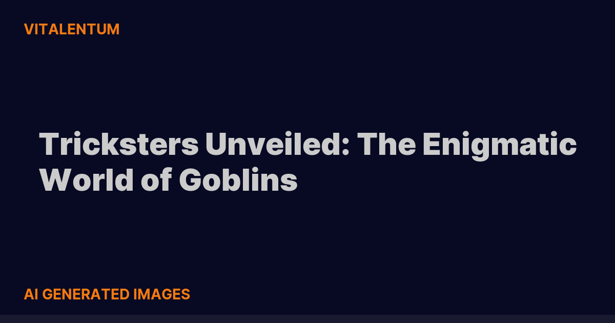 Tricksters Unveiled: The Enigmatic World of Goblins — Vitalentum.net